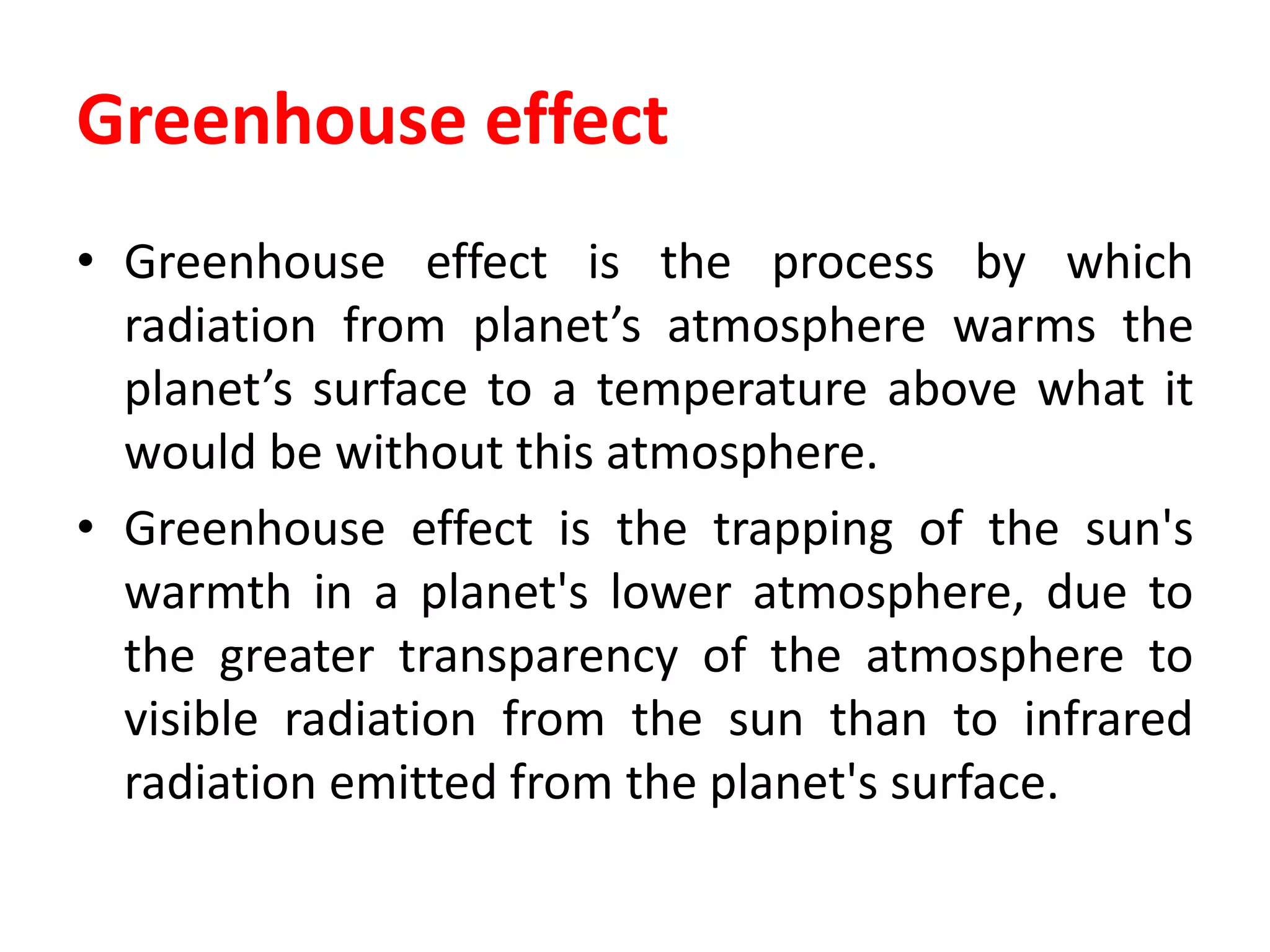 Greenhouse effect and global warming | PPTX