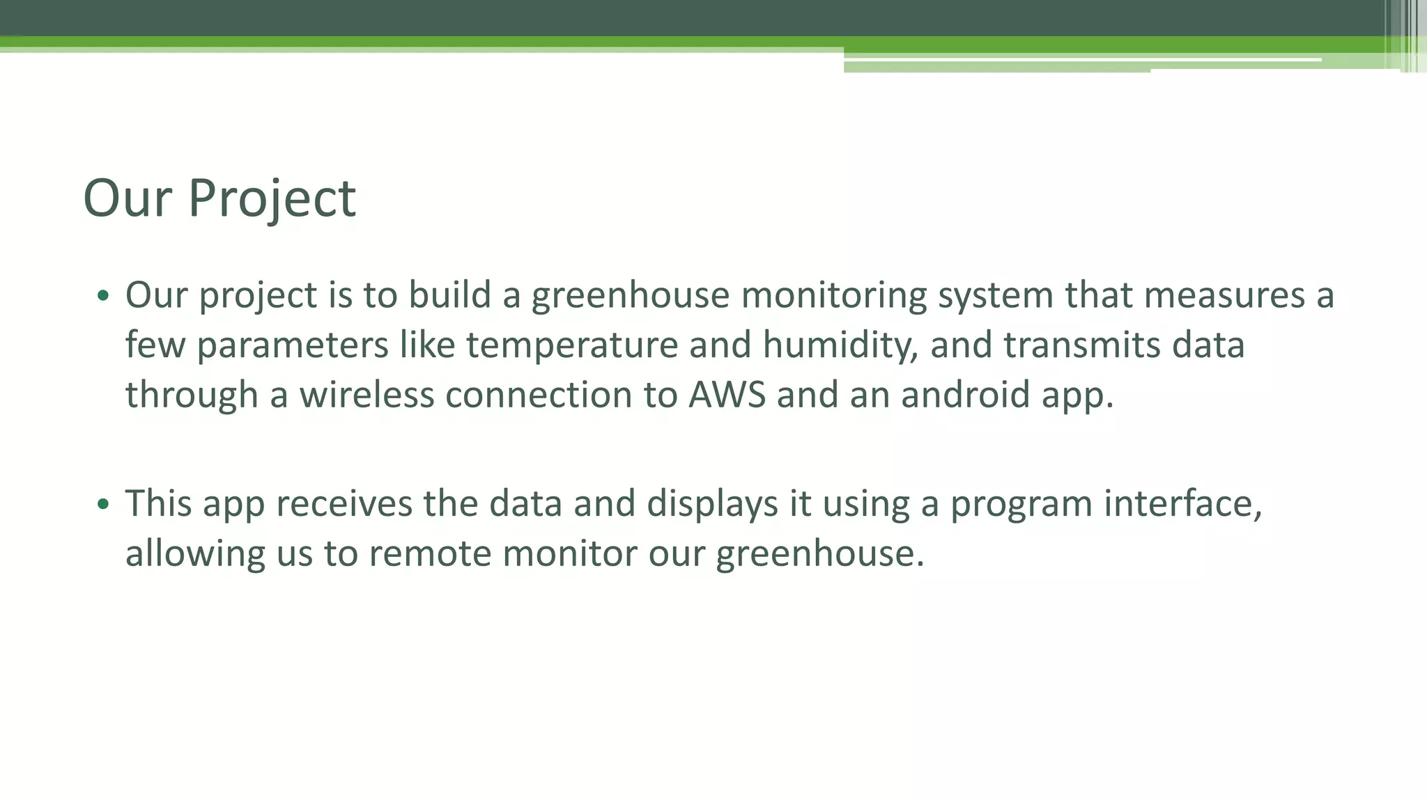 Greenhouse monitoring | PPTX