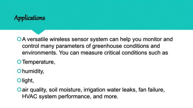 Green House Monitoring And Control System Using Iot Pptx