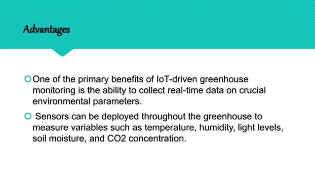 Green House Monitoring And Control System Using Iot Pptx