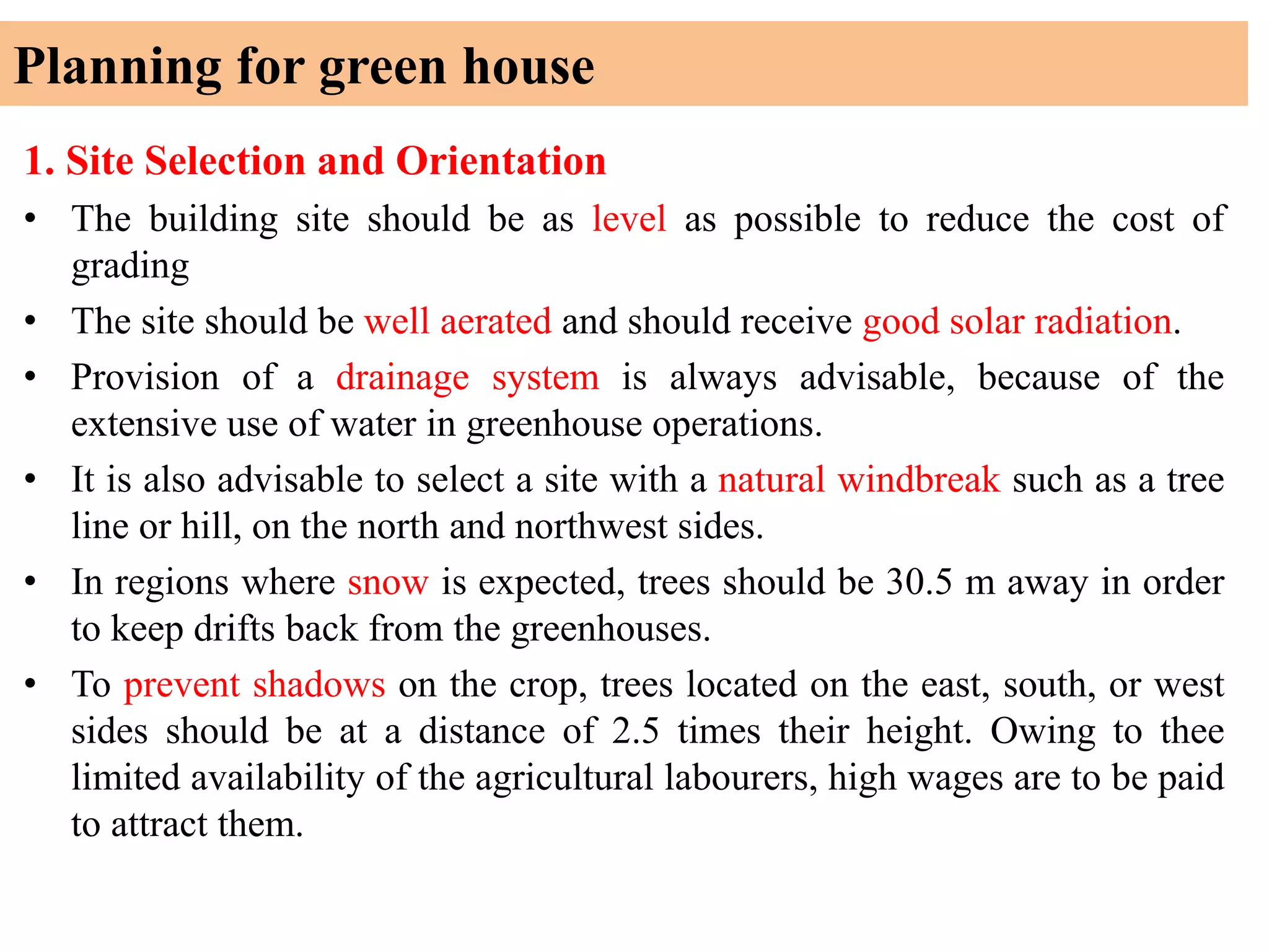 Protected cultivation:Green house | PPTX