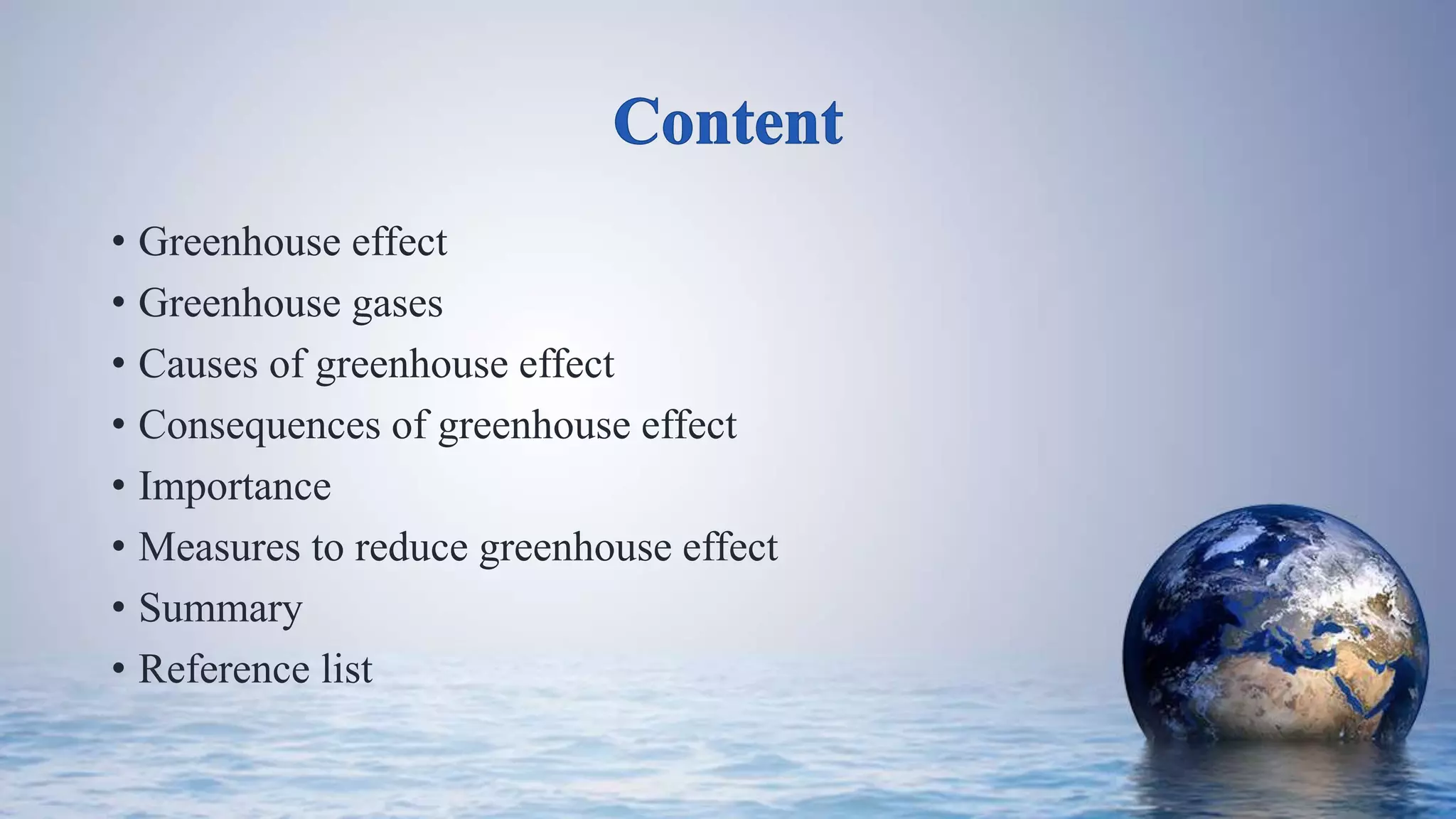 Green houses effect | PPTX