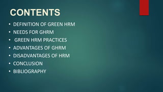 Green HRM | PPTX