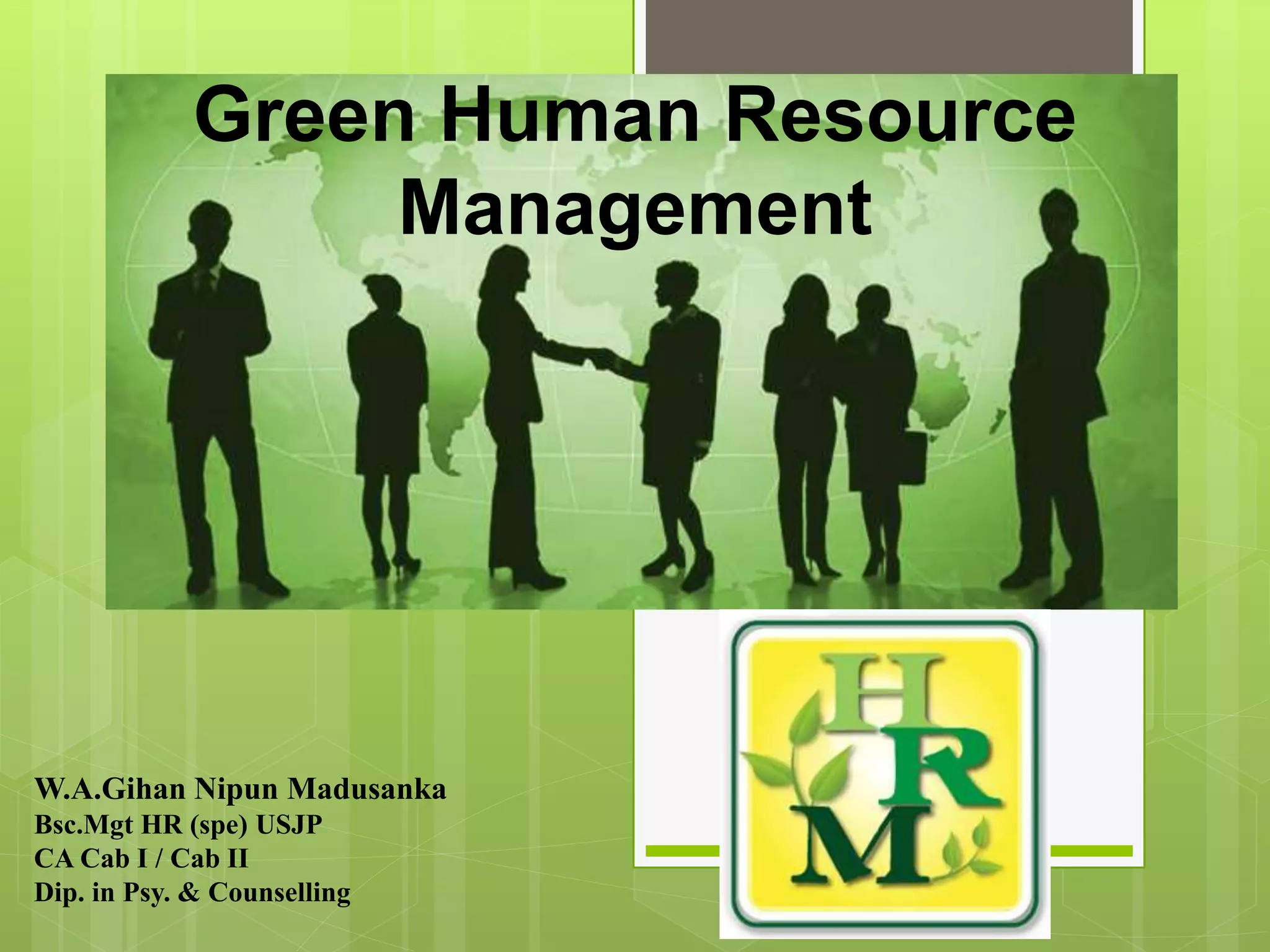 Green Human Resources Management | PPTX