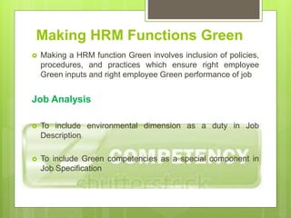 Green Human Resources Management | PPTX