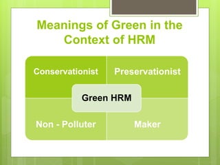 Green Human Resources Management | PPTX