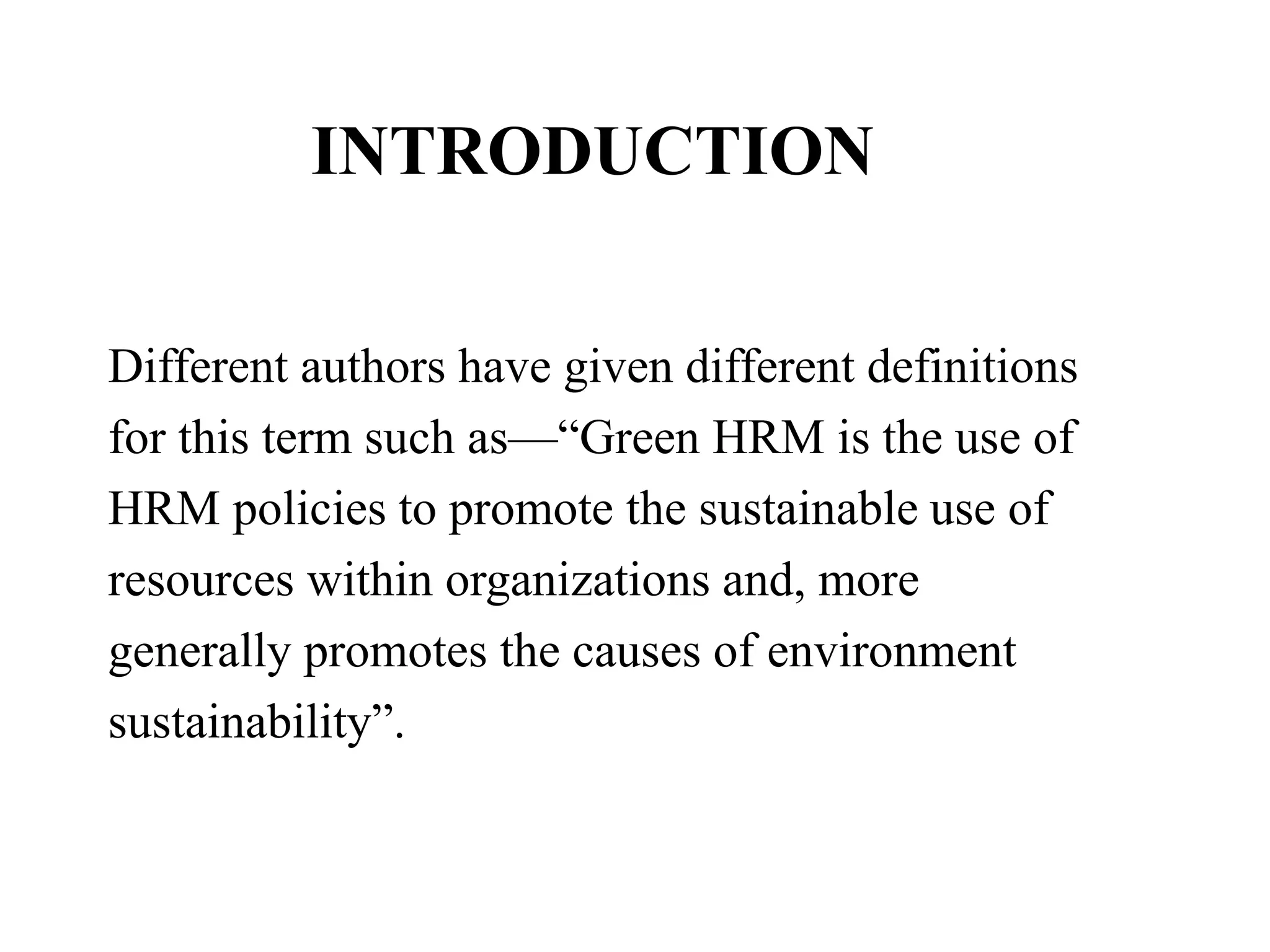 Green hrm | PPT