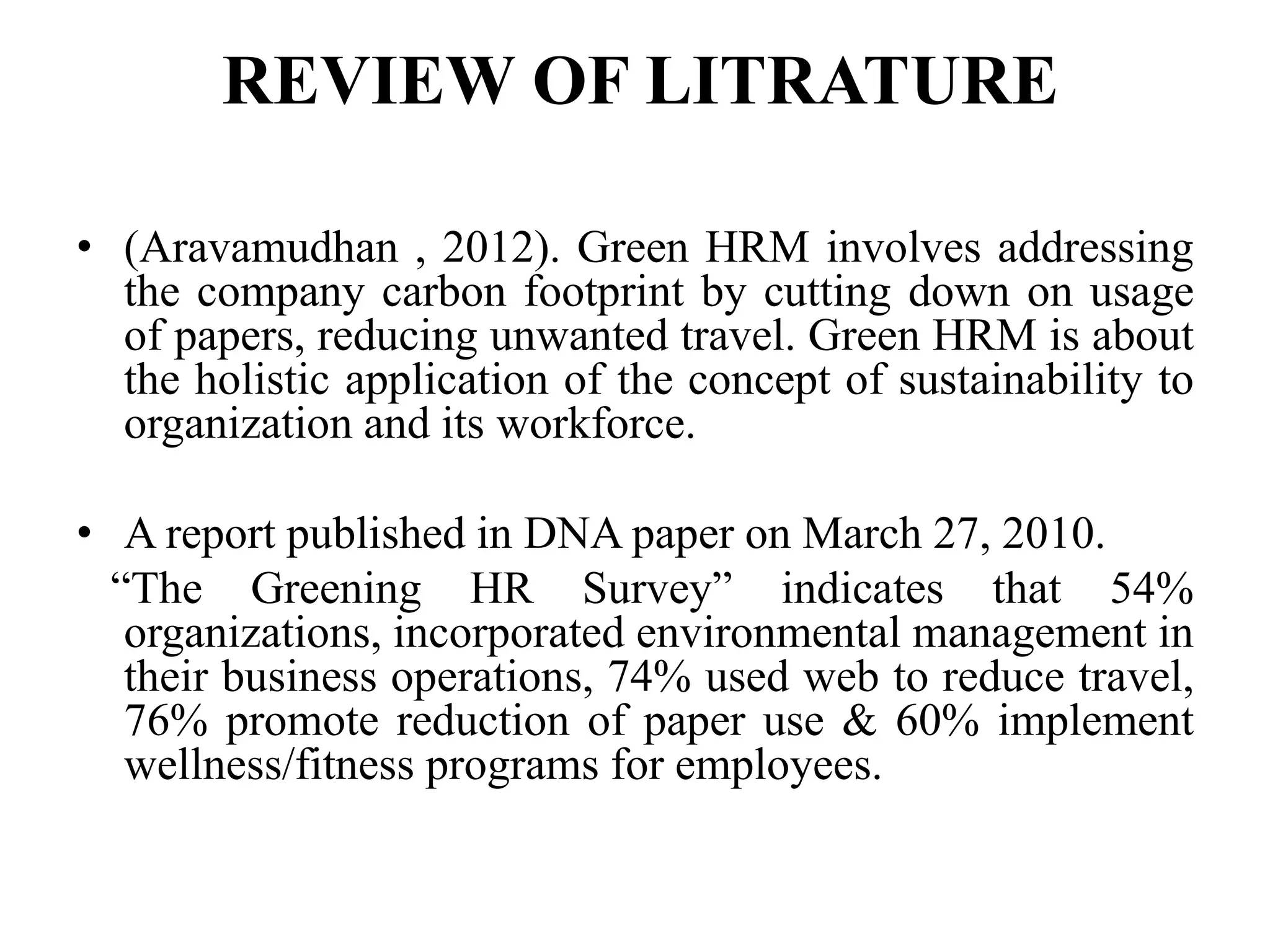 Green hrm | PPT