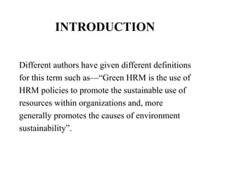 Green hrm | PPT