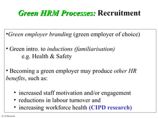 green human resource management and employee green performance | PPT