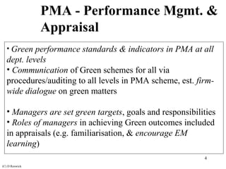 green human resource management and employee green performance | PPT
