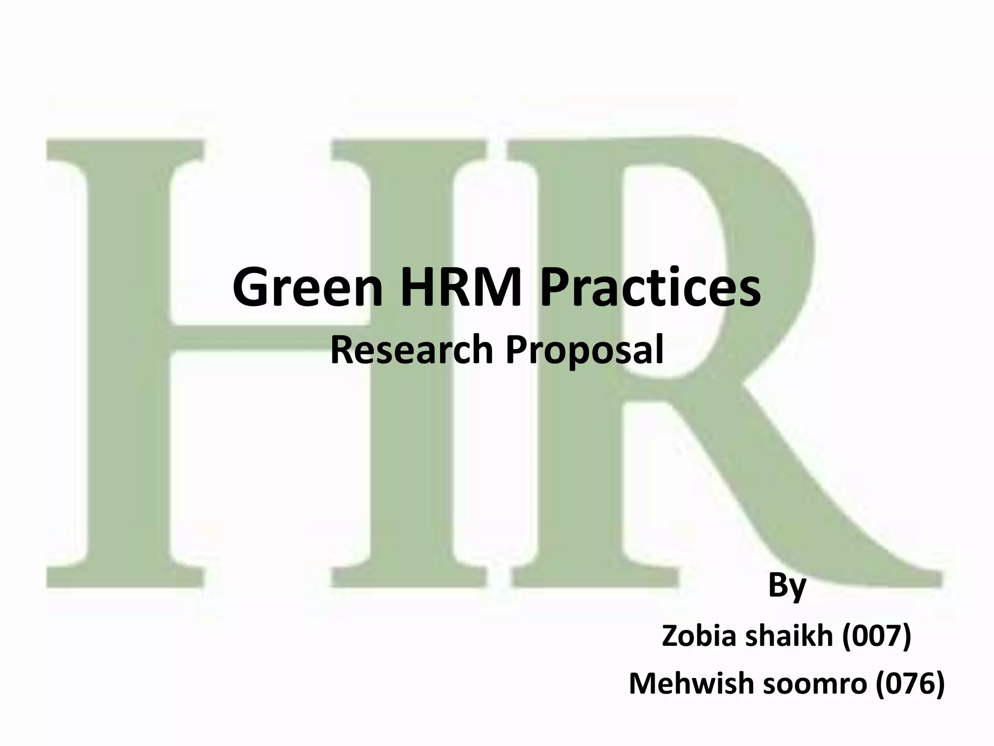 Green hrm practices | PPT