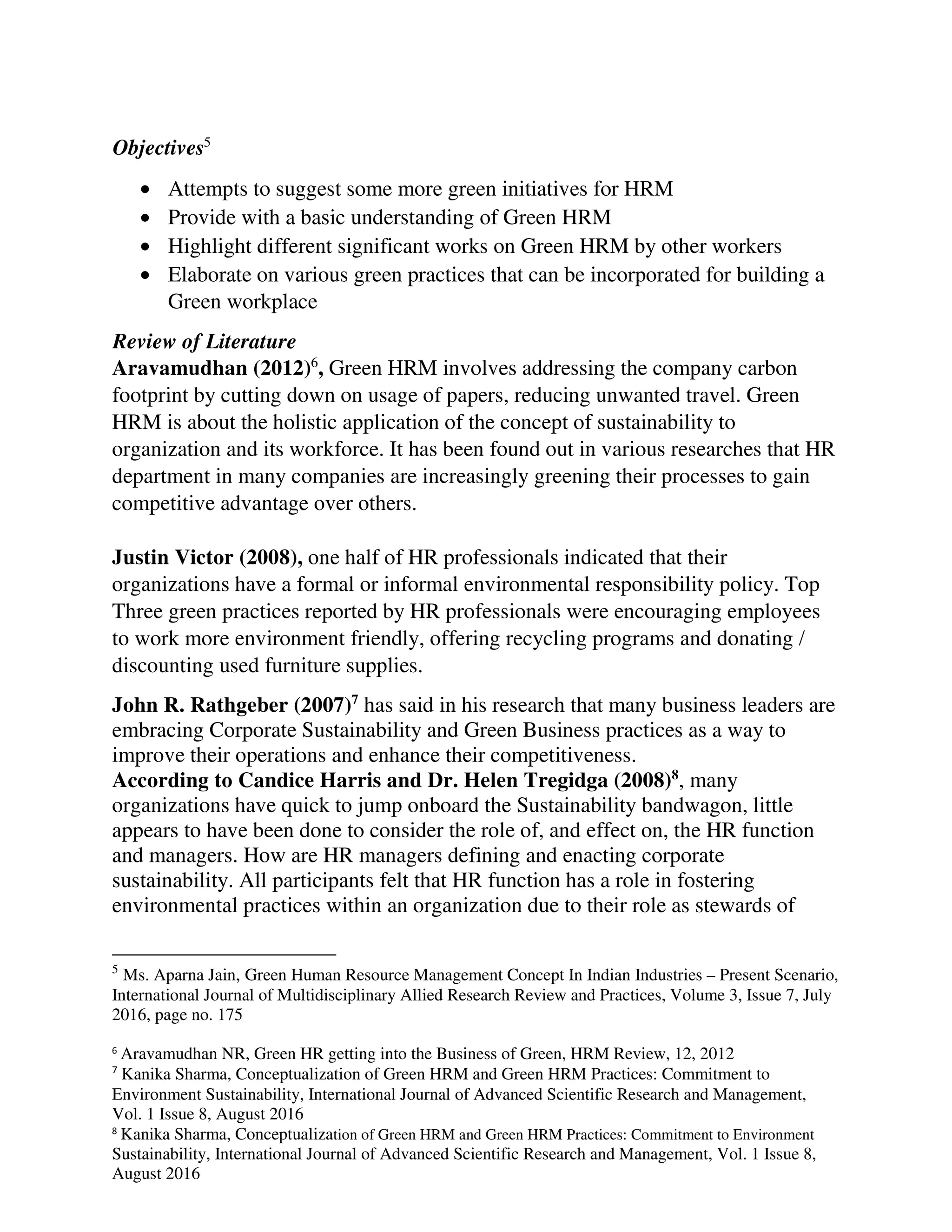 Green hrm practices in india | PDF