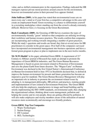Green hrm practices in india | PDF