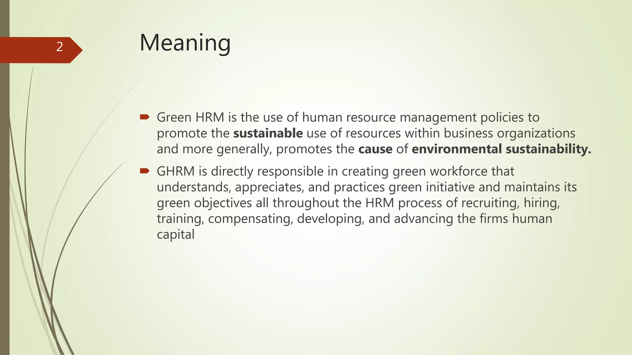 Green Human Resource Management | PPTX