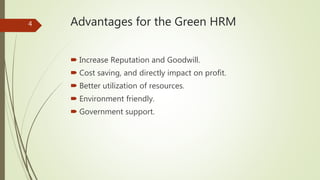 Green Human Resource Management | PPTX