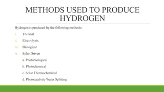 Green Hydrogen-Methods of production.pptx