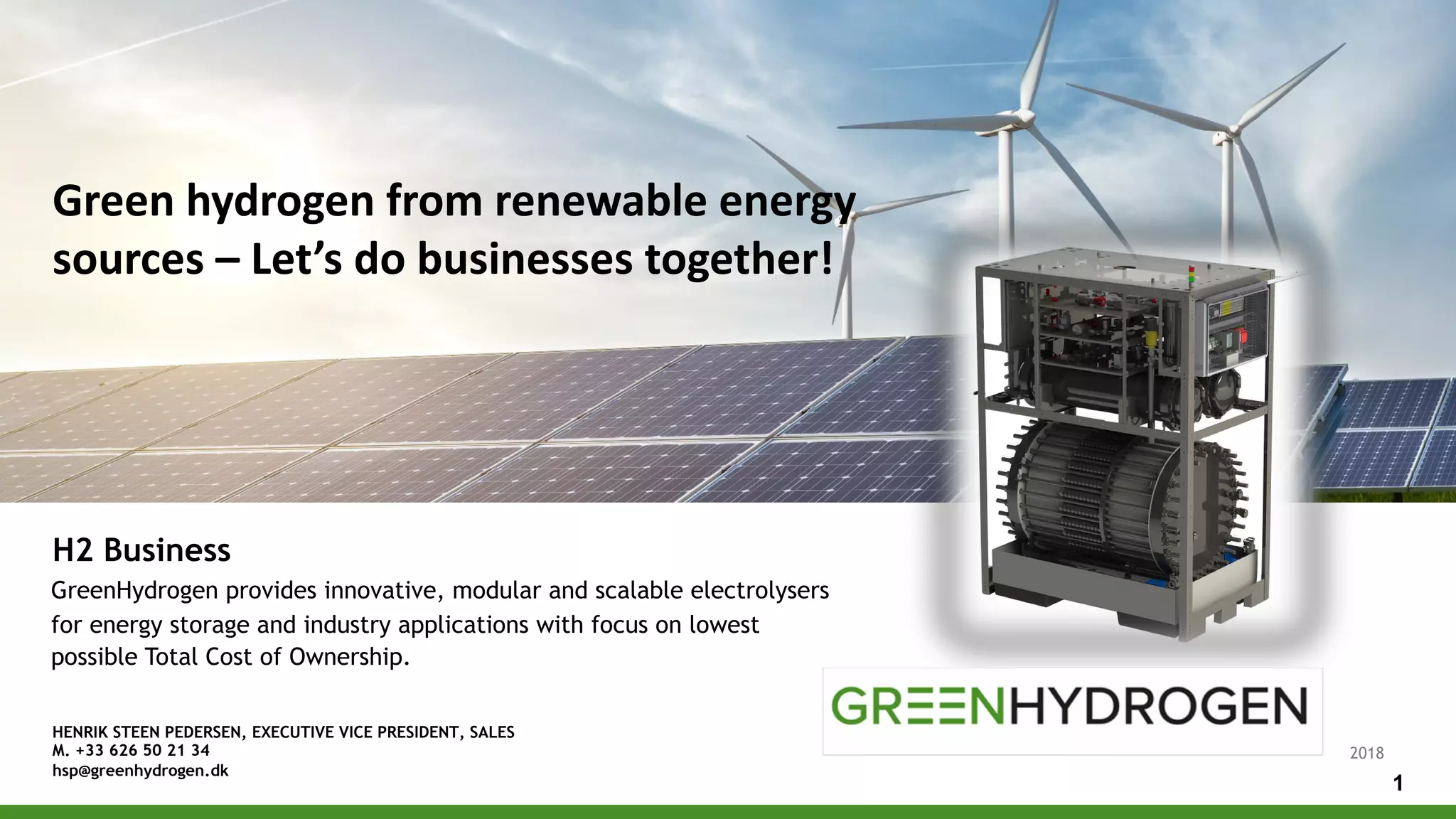 Green hydrogen production and distribution | PDF