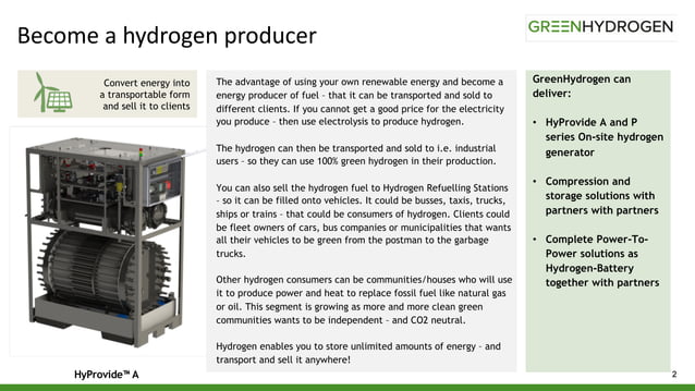 Green hydrogen production and distribution | PDF