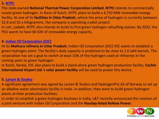 Green Hydrogen Industry In India: An Overview | PPTX