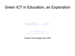 Green ICT in education, an exploration | PPT | Web Development | Internet