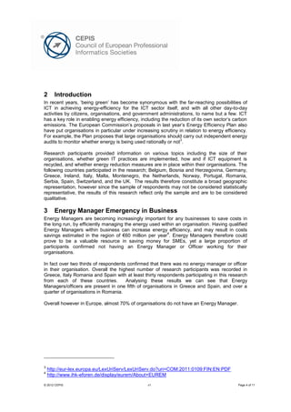 Green ict survey_report | PDF | Power and Energy Industry | Industries