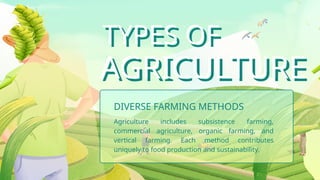 TYPES OF AGRICULTURE -Diverse Farming Methods | PPTX
