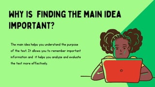 Green illustrative Finding The Main Idea presentation .pdf