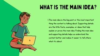 Green illustrative Finding The Main Idea presentation .pdf