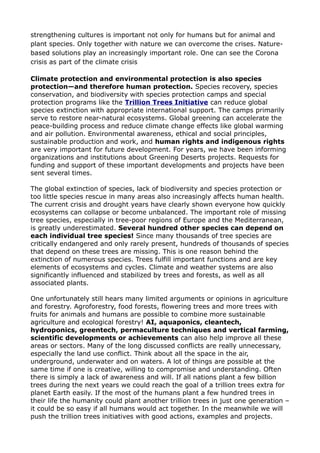 Greening deserts species protection program | PDF