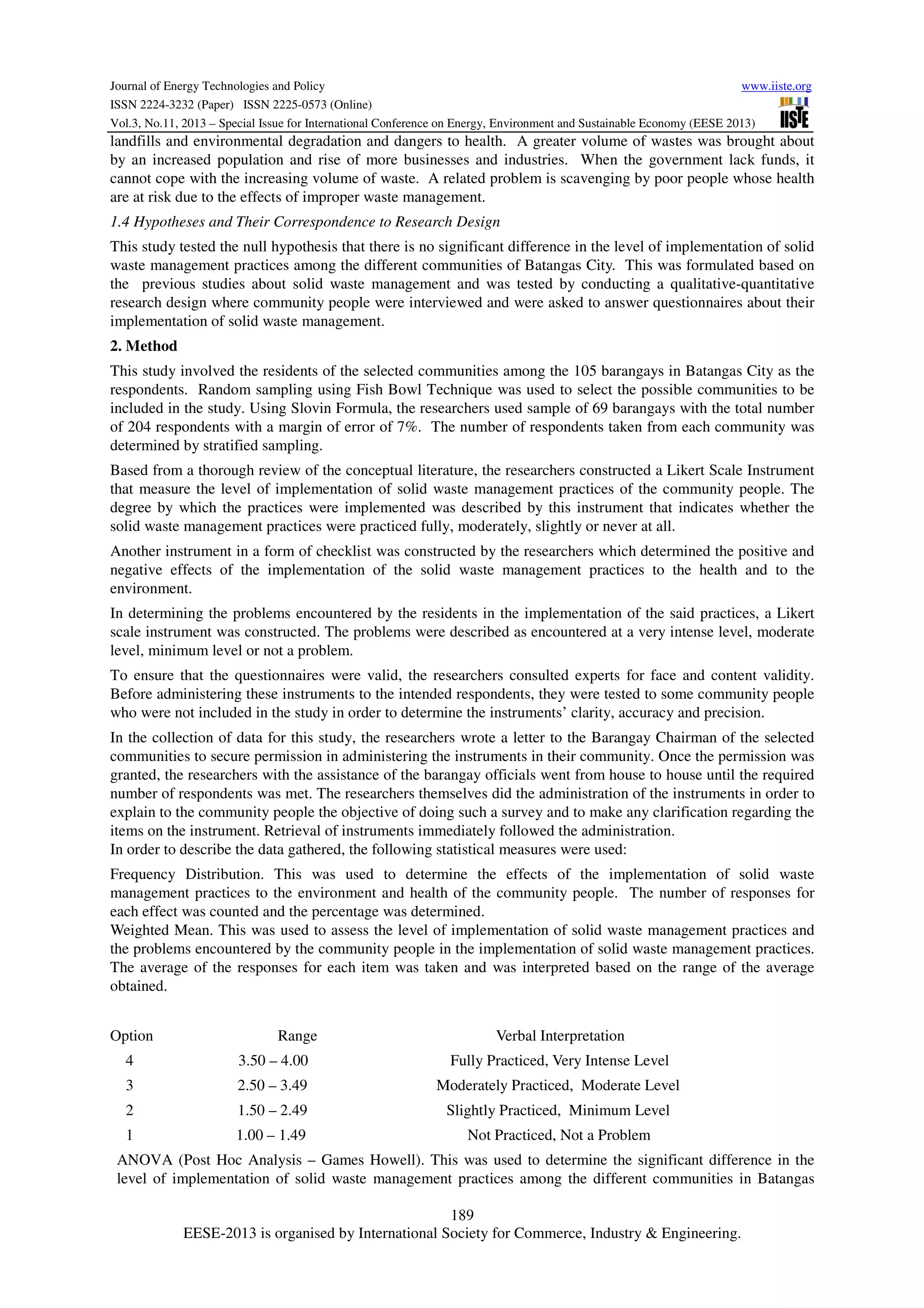 Greening of the solid waste management in batangas city | PDF