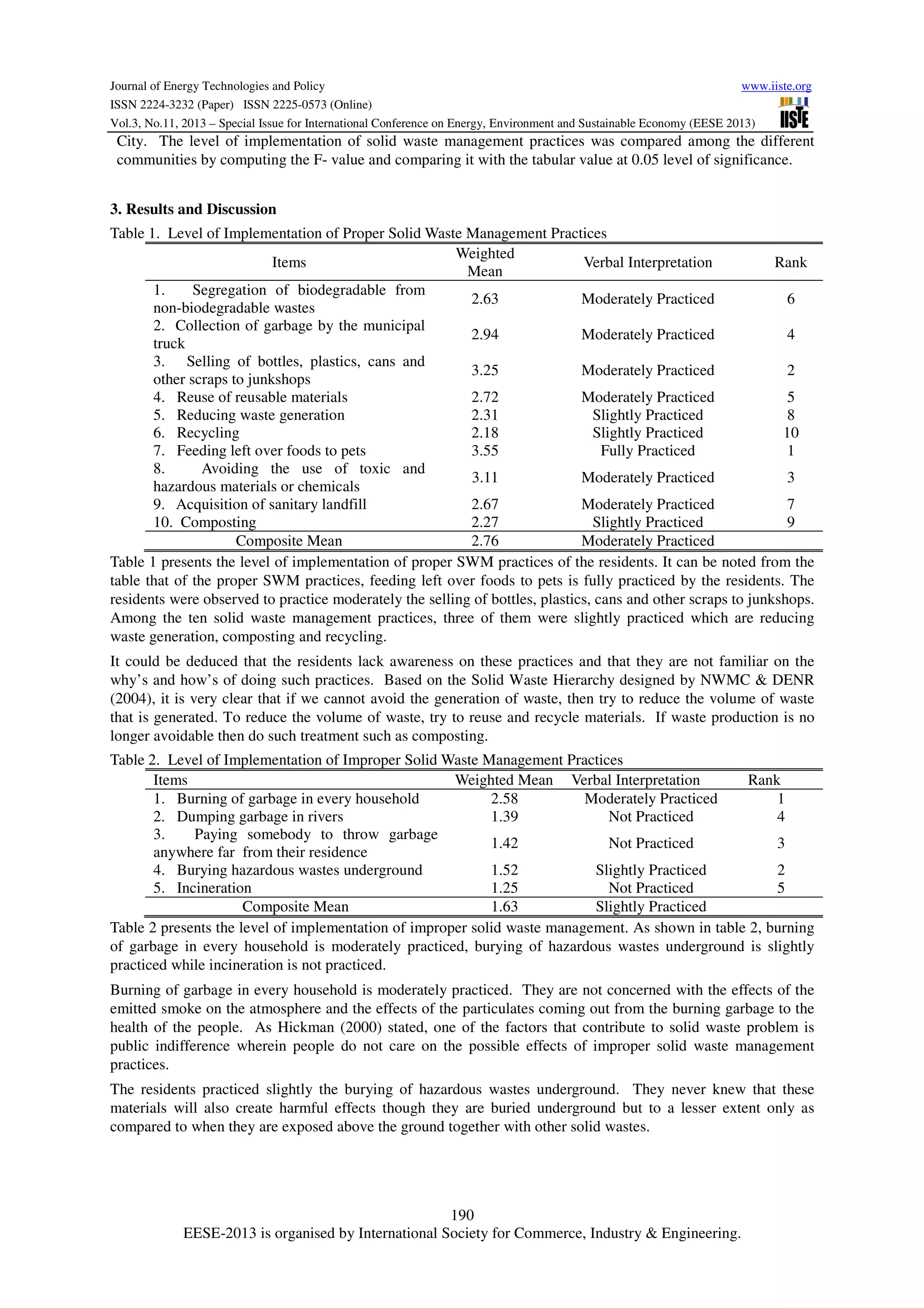 Greening of the solid waste management in batangas city | PDF ...