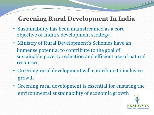 Greening rural development in india