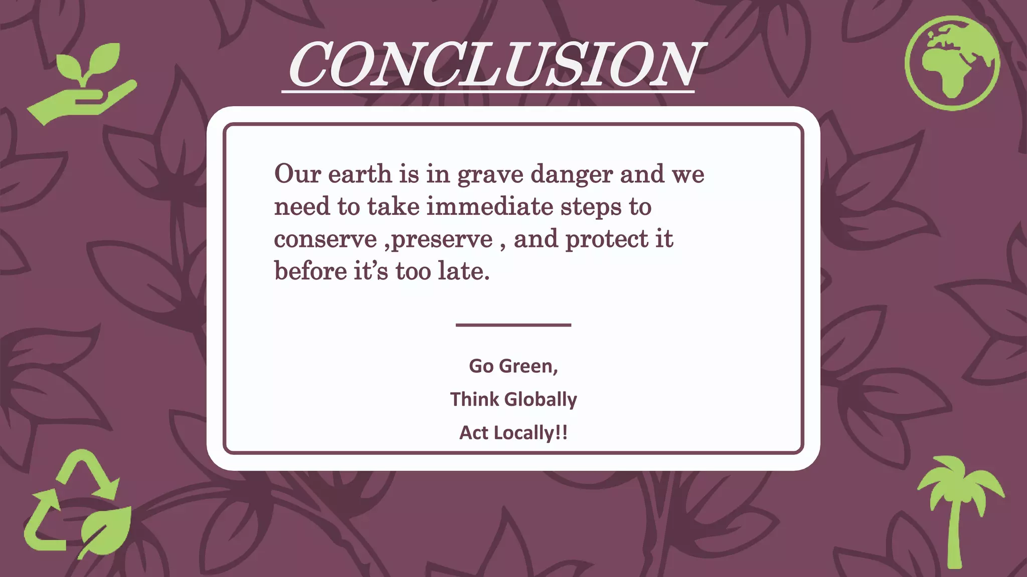 Greening the environment | PPTX