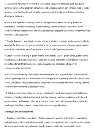 Green Investments in India Sustainability and Profitability Hand in ...