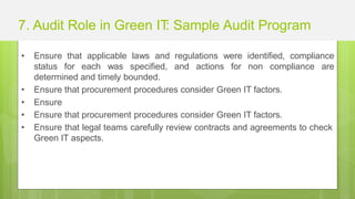 Green it and audit | PPTX