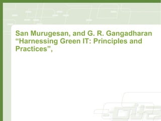Enterprise Green IT strategy | PPT