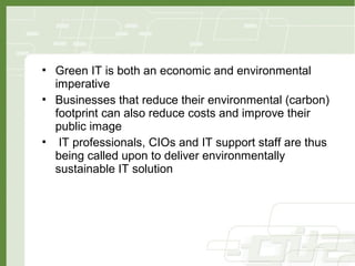 Enterprise Green IT strategy | PPT