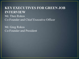 Green job interviews HR | PPT