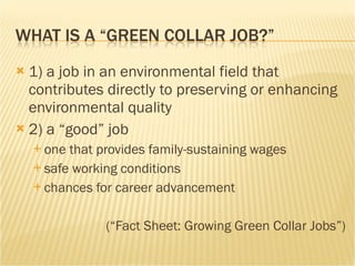 Green Jobs | PPT