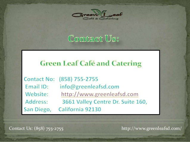 Green Leaf Café & Catering Best Caterers in San Diego