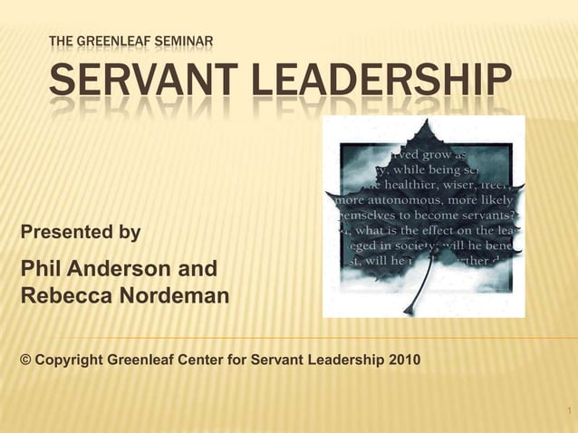 Greenleaf Center IRS Workshop 8.30.10