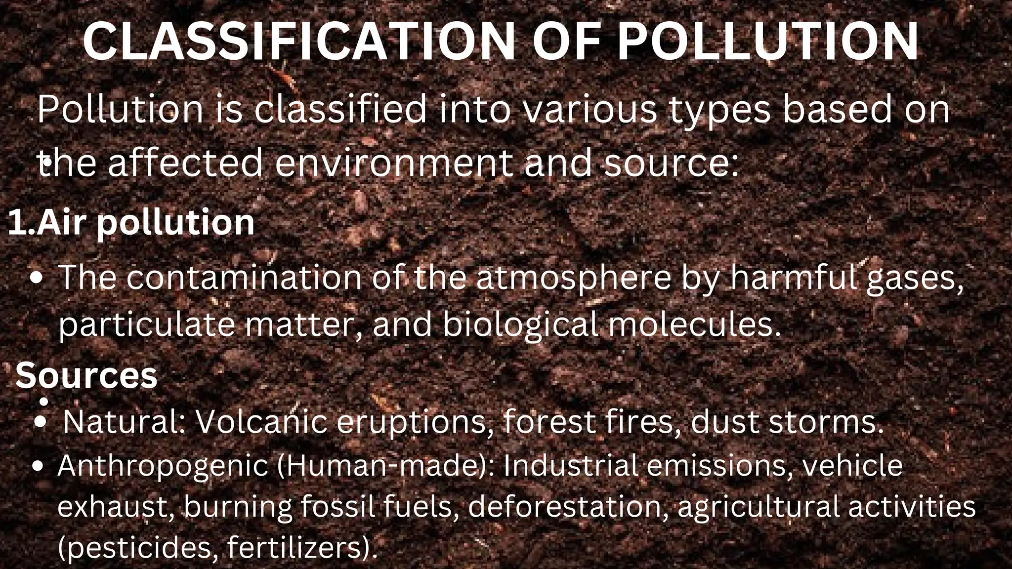 Pollution and classification of pollution SlideShare | PDF