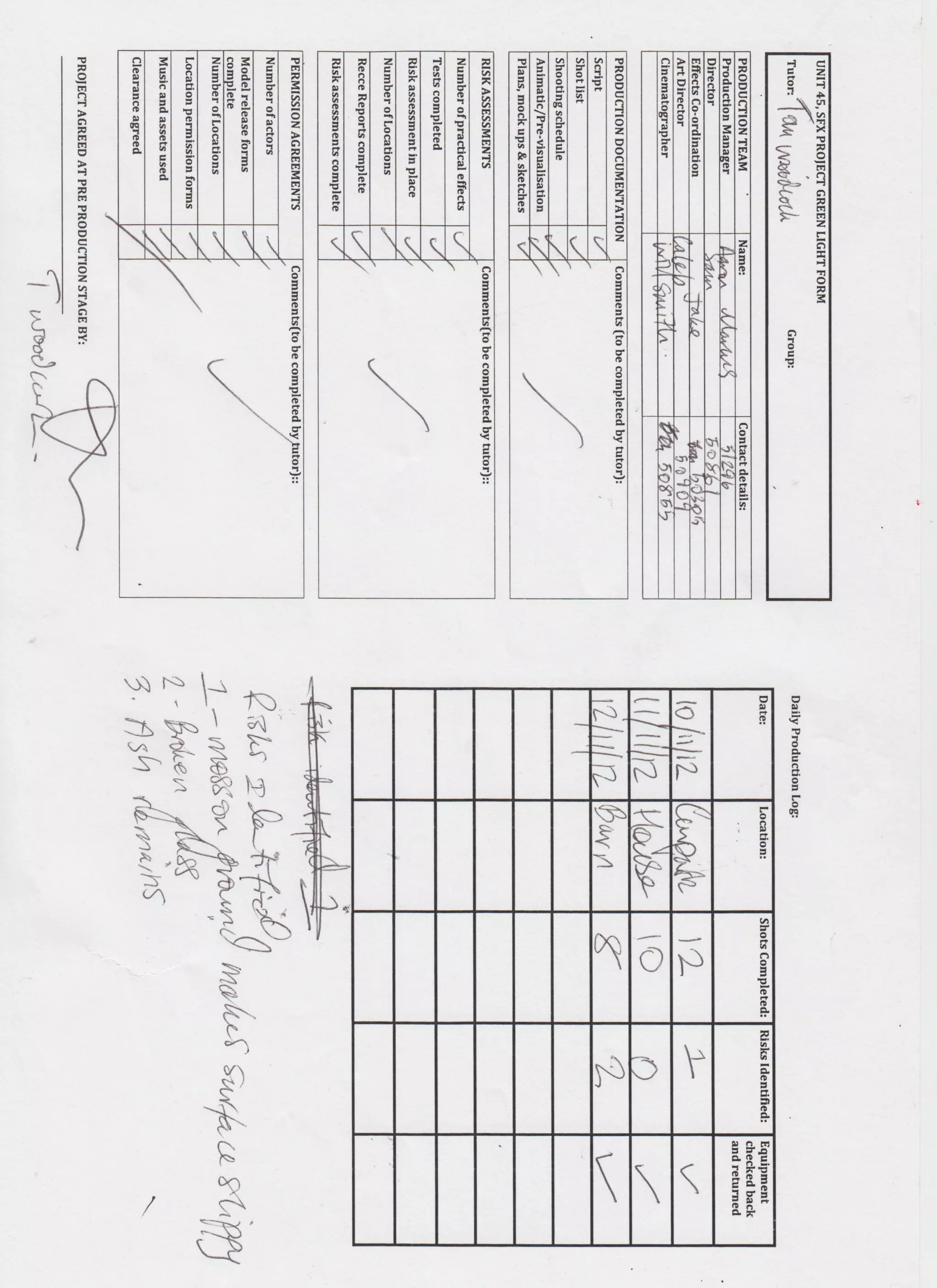 Green light form | PDF