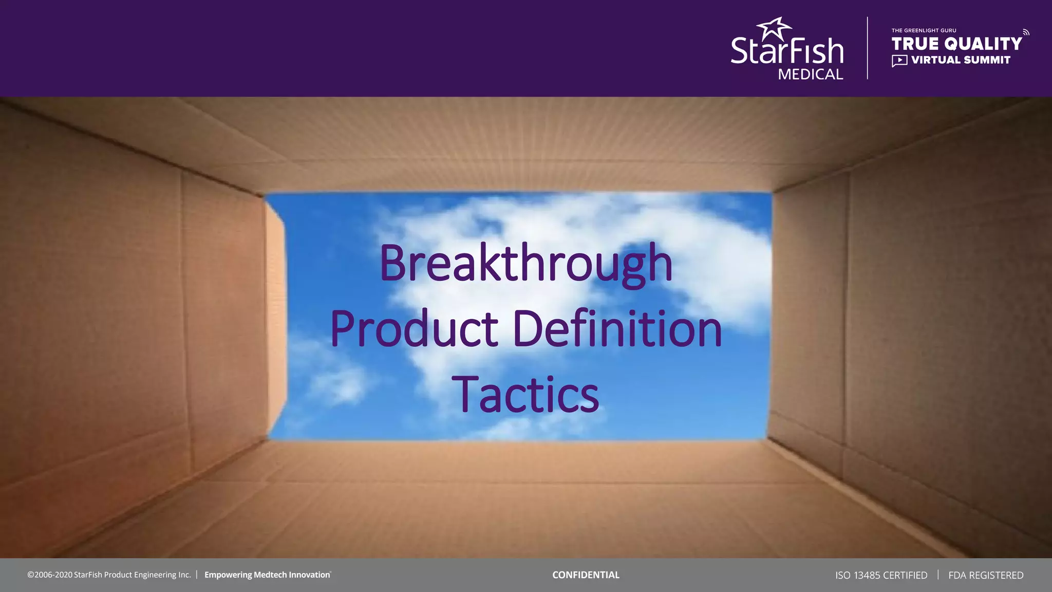 Game Changing Product Definition Tactics | PPT