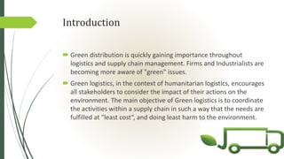 Green logistics | PPTX