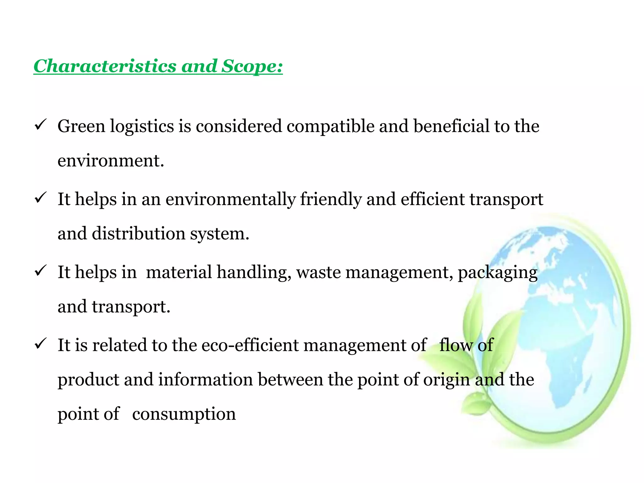GREEN LOGISTICS | PPTX