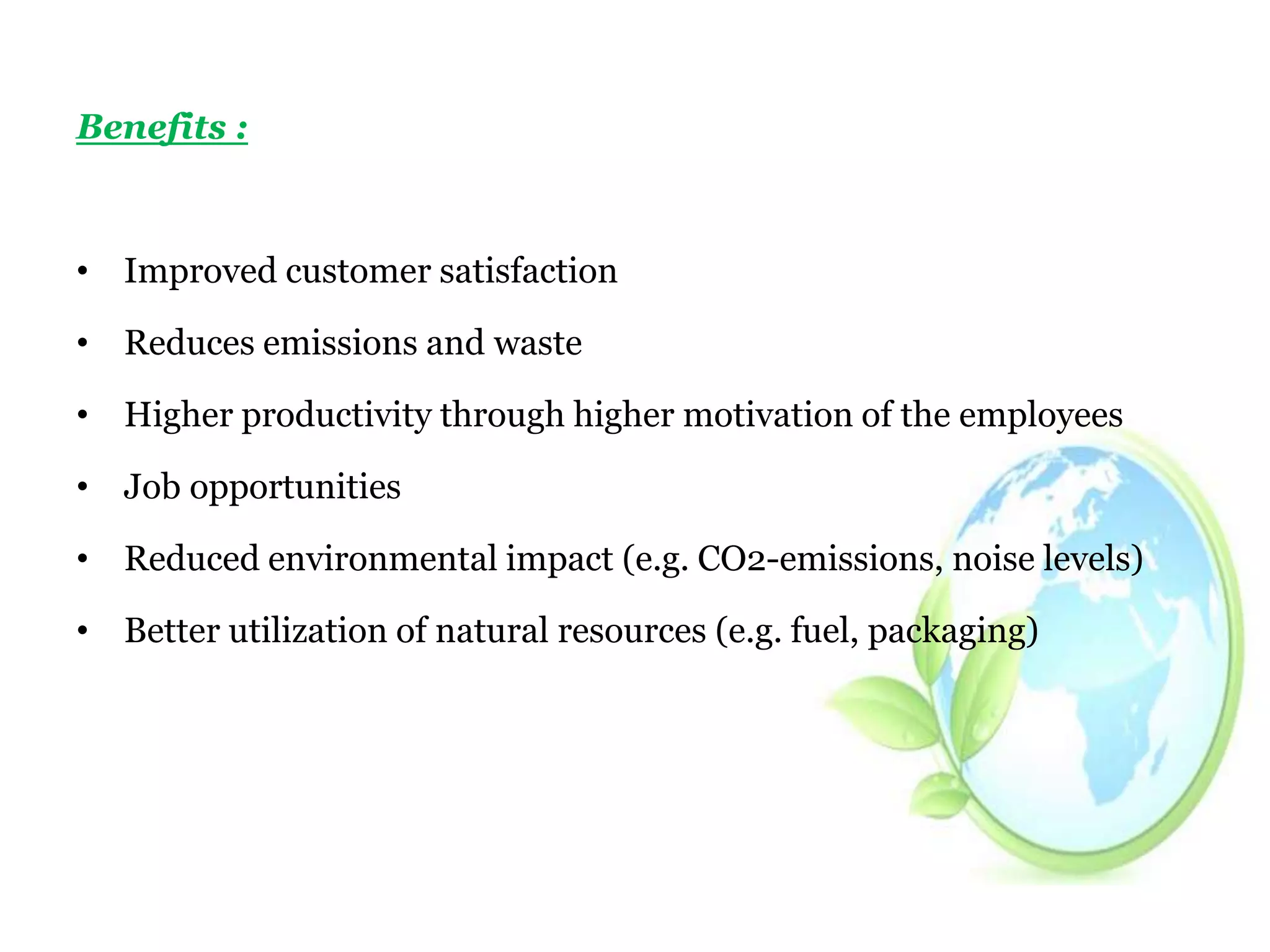 GREEN LOGISTICS | PPTX