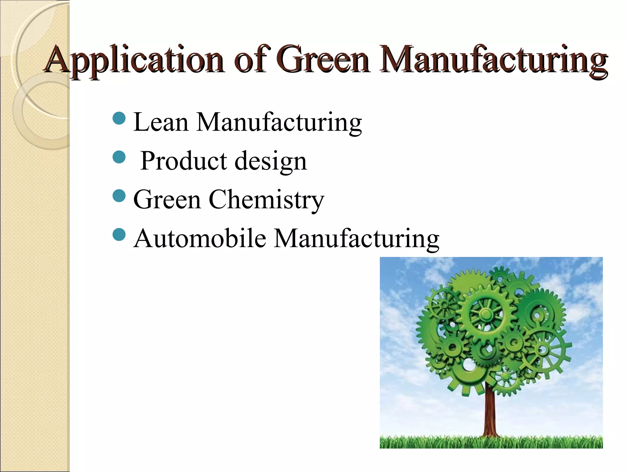 Green manufacturing | PPT