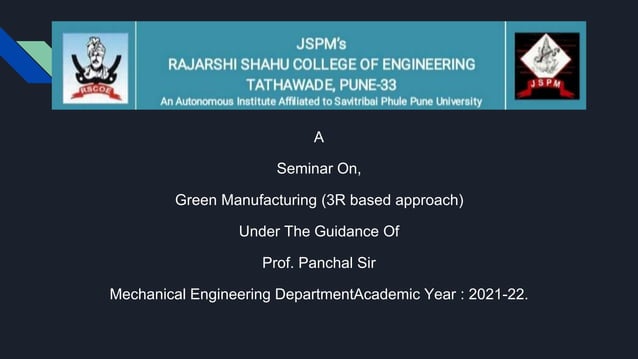 Green Manufacturing (3R based approach) MFS ppt.pptx